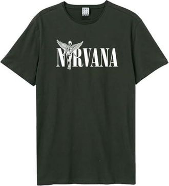 Amplified T-shirt en ut&eacute;rus Nirvana adulte unisexe, Charbon, XXL