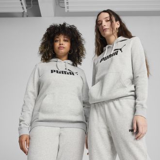 Puma Hoodie &agrave; logo N&deg; 1 ESS Femme, V&ecirc;tements, Gris, XL