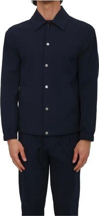 Paolo Pecora Homme, Vestes, Bleu, Taille: L Giacca camicia Tessuto