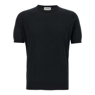 John Smedley Kempton Rundhals-T-Shirt - - Knitwear - Herren - Schwarzk - S