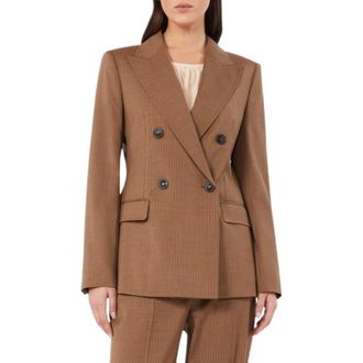 Max Mara Femme, Vestes, Brun, Taille: 36 FR Blazer en laine