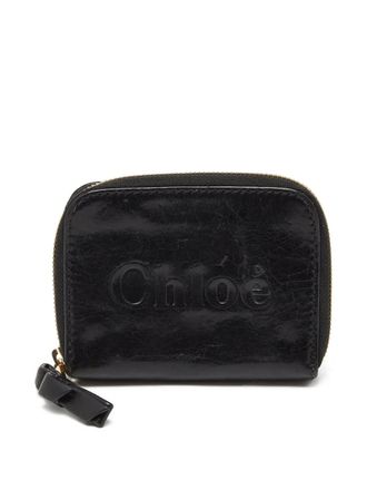 Chlo&eacute; portefeuille en cuir - Noir