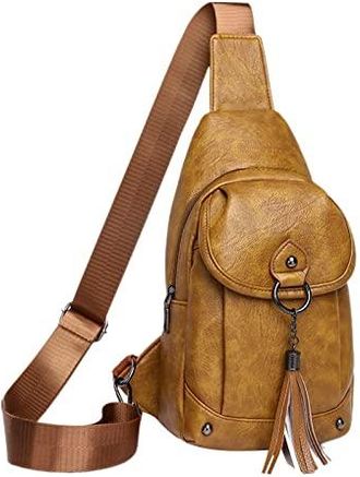 Generic Sac a Main Femme Sac Bandouli&egrave;re Femme Sacoche Femme Bandouli&egrave;re Travail Voyage &Eacute;cole Poitrine Doux, Grande Capacit&eacute; R&eacute;tro, Sac Voyage L&eacute;ger Multifonc