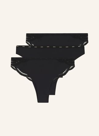 HUGO BOSS Slip 3p Lace Brazilian schwarz