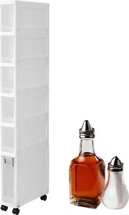 Generic Schmaler Badezimmerschrank | Hoher Garderobenschrank F&uuml;r Enge R&auml;ume,Badezimmer Aufbewahrungsschrank Kommode - F&uuml;r Wohnzimmer Schlafzimmer B&uuml;ro K&uuml;che E