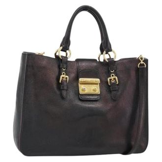 Miu Miu Sac &agrave; main Pre-owned - Femme - Pre-owned - Noir - Taille: ONE Size