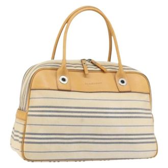 Burberry Sac &agrave; main en toile Pre-owned - Femme - Pre-owned - Beige - Taille: ONE Size