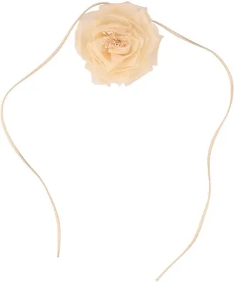 Max Mara Femme, Accessoires, Beige, Taille: ONE Size Broche &agrave; Appliqu&eacute; Floral Mxario de Max Mara