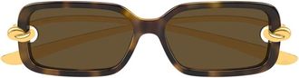 Bottega Veneta Femme, Accessoires, Jaune, Taille: 56 MM Bv1439S Lunettes de soleil