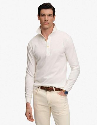 Superdry Classic Preppy - Top &agrave; manches longues - Blanc os