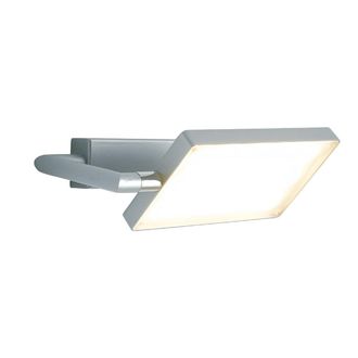 Luce-Ambiente-Design Led Book Wall Light in Gray Aluminum with Adjustable Diffuser 18w 3200k