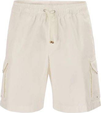 Brunello Cucinelli Drawstring Cotton Cargo Shorts