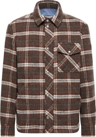 Moncler Moncler Surchemise En Laine &Agrave; Carreaux, Homme, Marron, Taille: Xxl