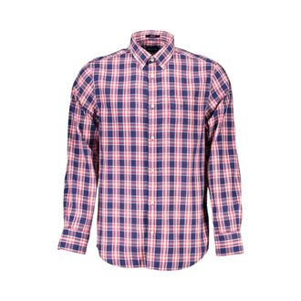 GANT Homme, Chemises, Multicolore, Taille: S Chemise Classique en Coton Bleu