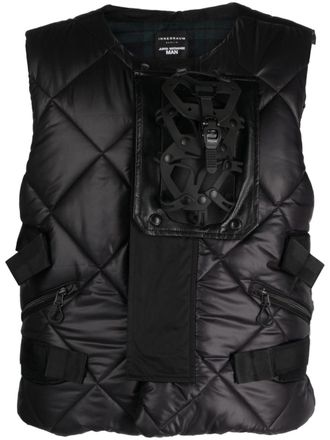 Junya Watanabe x Innerraum gilet matelassé à poches - Noir