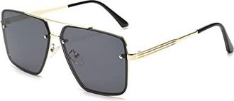 Generic Lunettes De Soleil Conduite En Métal For Hommes Et Femmes(Black)