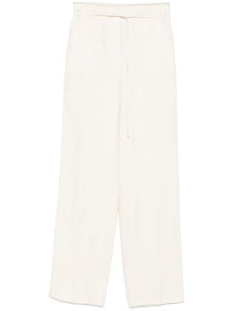 Patrizia Pepe pantalon à coutures effilochées - Tons neutres