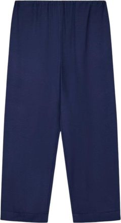 Emporio Armani Femme, Pantalons, Bleu, Taille: 40 FR ASV Flowing Micro Leopard Spot Jacquard Pantalons