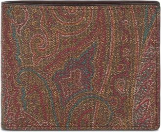 Etro Homme, Accessoires, Brun, Taille: ONE Size Portefeuille Jacquard Paisley