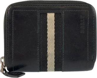 Bally Porte-monnaie porte-cartes en cuir Pre-owned - Homme - Pre-owned - Noir - Taille: ONE Size