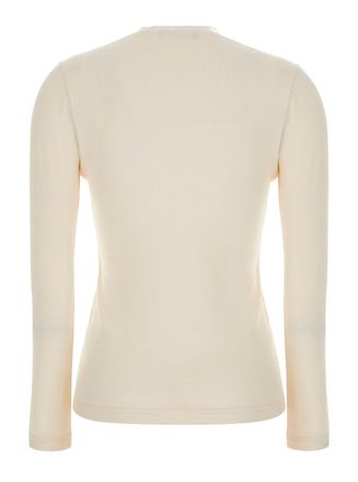 Fabiana Filippi Womens Sweater Round Neck White Cotton T-Shirts & Jerseys