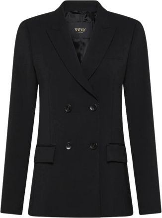 Seventy Femme, Robes, Noir, Taille: 44 FR Double-Breasted Jacket