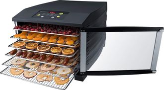 Steba Dörrautomat, zum Trocknen und Haltbarmachen von Obst, Gemüse, Kräutern, 6 Edelstahl-Einsätze, 6 x große Dörrfläche mit 37 x 30 cm, ED 6