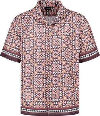 Strellson Herren Kurzarmhemd blau Lyocell