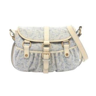 Celine Pre-owned Macadam Canvas Leather Shoulder Bag - - Pre-owned - Damen - Blau - ONE SIZE