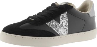 Victoria Low-Top Berlin Ciclista Leder-Effekt & Spaltlederteile & Glitter-Logo 1126185 f&uuml;r Damen Negro 40