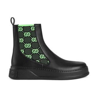 Gucci GG Supreme Stiefeletten - - Shoes - Herren - Schwarzk - 41 1/2 EU