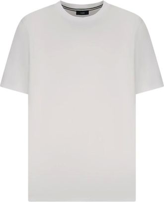 Herno Homme, Tops, Blanc, Taille: XL Cotton T-Shirt