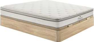 Vente-Unique ñ Conjunto de 180 x 200 cm somier de maletero Natural claro + colchÛn muelles ensacados 7 zonas de inicio TPE Ep.28 cm ñ ONEBIA de Palacio