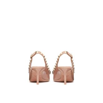 Valentino Garavani Womens Leather Slingback Heel Beige