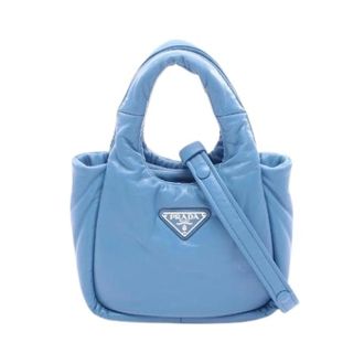 Prada Pre-owned Padded Leather 2way Handbag - - Pre-owned - Damen - Blau - ONE SIZE