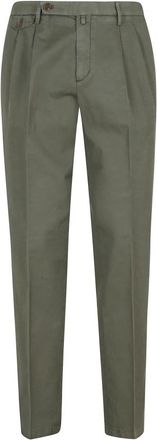 BRIGLIA 1949 Homme, Pantalons, Vert, Taille: 2XL Pant Doppia Pinces Cotone Lino