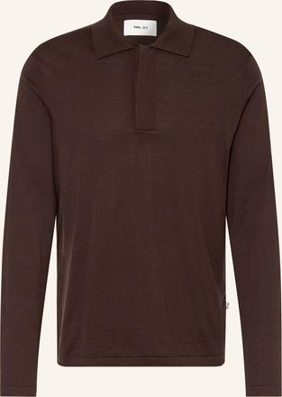 Nn.07 Nn.07 Strick-Poloshirt Sammy Mit Seide braun