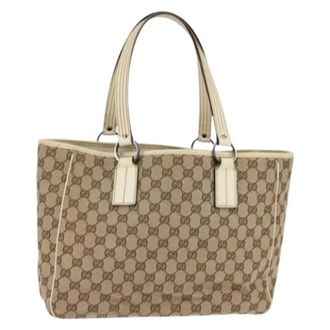Gucci Pre-owned Vintage Canvas Tote Bag - - Pre-owned - Damen - Beige - ONE SIZE