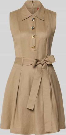 HUGO BOSS Tailliertes Freizeitkleid aus Leinen-Viskose-Mix Modell KALEISI