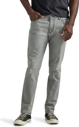 Lee Herren Extreme Motion Straight Taper Jeans, Gray Scotch-Destruction Features, 34 W/30 L