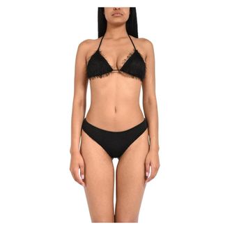 F**k Femme, Maillots de bain, Noir, Taille: 44 FR Bikini Triangle avec Franges et Culotte