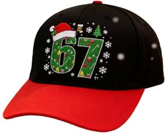 Generic Casquette de baseball &agrave; 67 chiffres - Casquette de baseball &eacute;l&eacute;gante pour homme - Bonnet de No&euml;l festif pour papa - Casquette de sport de plein air co