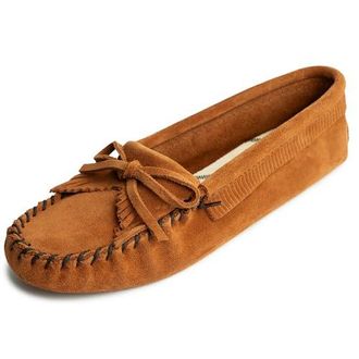 Minnetonka Kilty Suede Moc 102, Mocassins (loafers) femme - Marron - Marron, 39.5