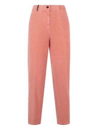 PESERICO pantalon en velours c&ocirc;tel&eacute; - Rose