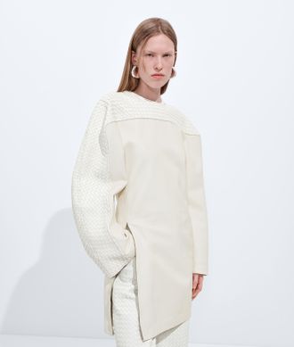 Bottega Veneta Robe en cuir - Blanc - Femme - 32