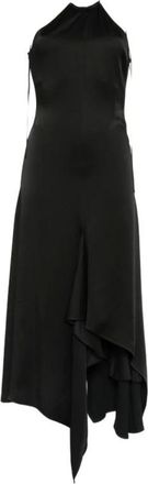 Victoria Beckham Femme, Robes, Noir, Taille: 34 FR Robe mi-longue &agrave; col b&eacute;nitier