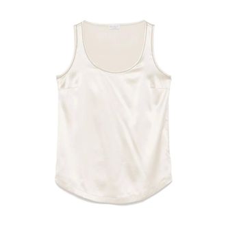 Brunello Cucinelli Femme, Tops, Blanc, Taille: 38 FR Top sans manches beige clair