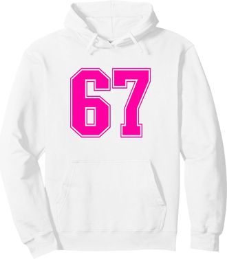 BDAZ 67 rosa Zahlen Pullover Hoodie