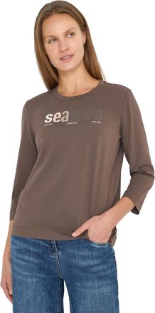Cecil T-Shirt mit Frontprint urban Taupe XXL