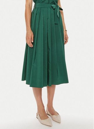 Max Mara Faltenrock Zarda 2425106051 Grün Regular Fit